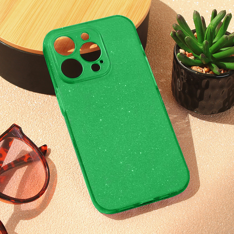 Zastitna maska (futrola) Sparkle Dust - iPhone 15 Pro 6.1 zelena