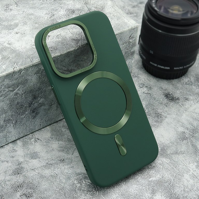 Zastitna maska (futrola) TRUE COLOR MAGSAFE - iPhone 15 Pro (6.1) zelena (MS)