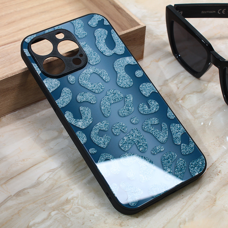 Zastitna maska (futrola) Shiny glass - iPhone 15 Pro Max 6.7 plava