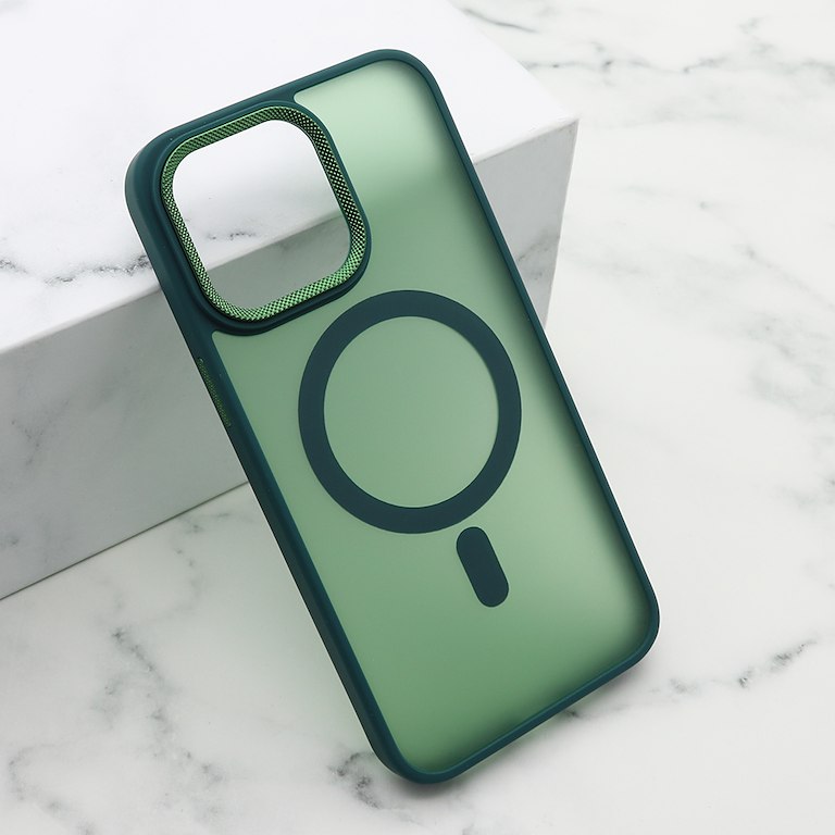 Zastitna maska (futrola) SILKY MAGSAFE II - iPhone 15 Pro Max (6.7) zelena (MS)