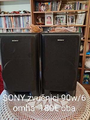 SONY zvucnici 2 kom. drveni. 90w