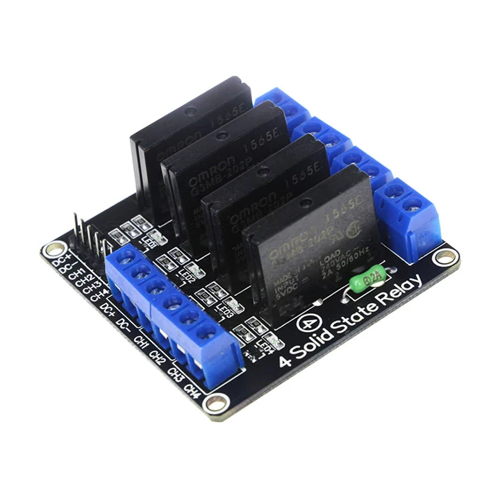 Arduino relejni modul 4xSSR, 5V (240V, 2A), compatible