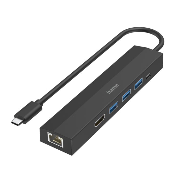 USB-C Hub, 6 Portova, 3 X USB-A, USB-C, HDMI™, LAN