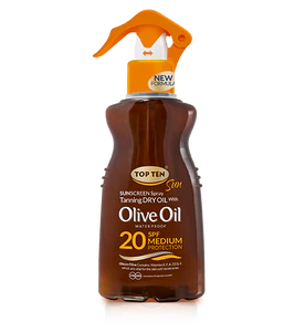 TOP TEN OLIVE OIL DRY TANNING OIL SPF 20 SPRAY