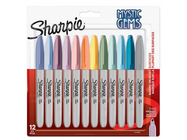 SHARPIE PERMANENTNI MARKER FINE 1/12 MYSTIC GEMS