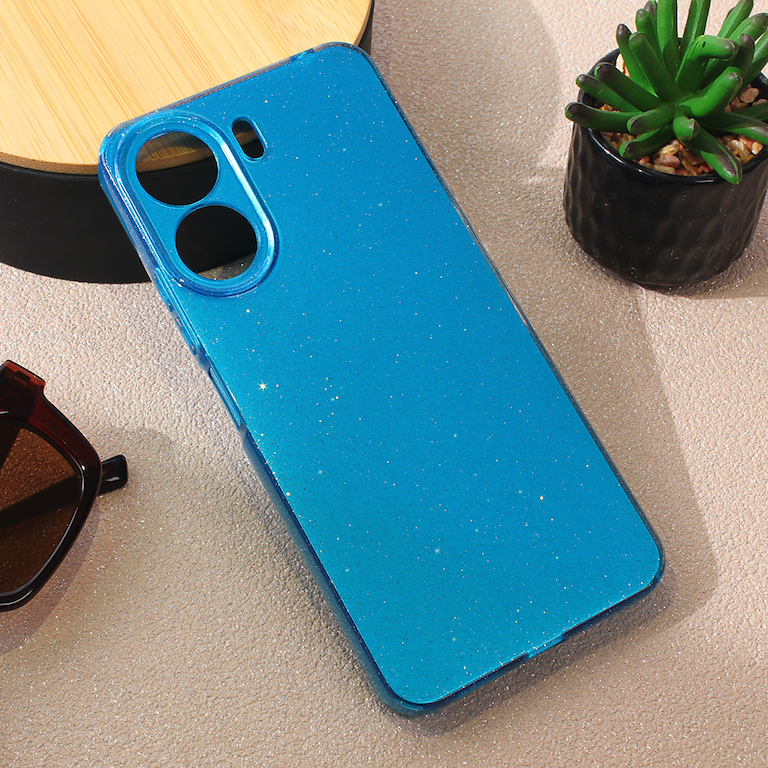 Zastitna maska (futrola) Sparkle Dust - Xiaomi Redmi 13C svetlo plava