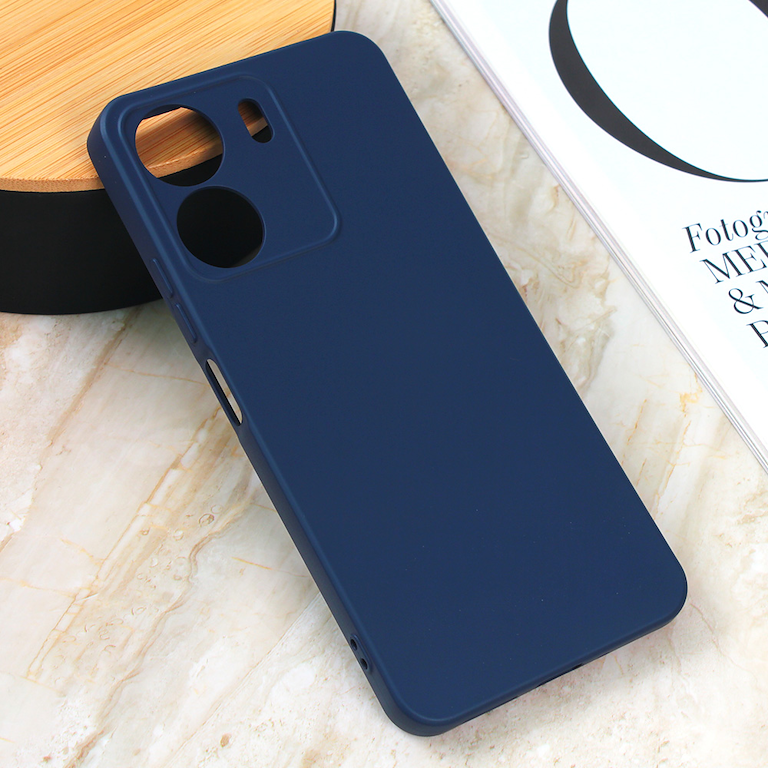 Zastitna maska (futrola) Teracell Giulietta - Xiaomi Redmi 13C mat tamno plava
