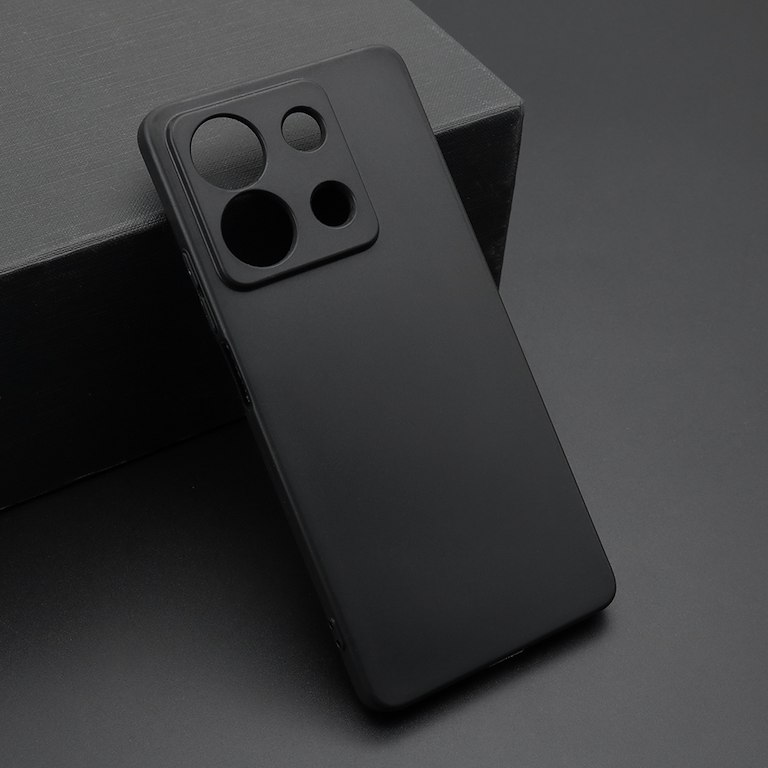 Zastitna ultra tanka (skin) maska / futrola KOLOR - Xiaomi Redmi Note 13 5G crna (MS)