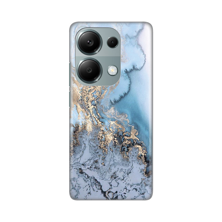Zastitna silikonska maska (futrola) PRINT - Xiaomi Redmi Note 13 Pro 4G Blue Gold Marble