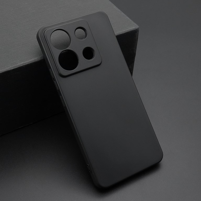 Zastitna ultra tanka (skin) maska / futrola KOLOR - Xiaomi Redmi Note 13 Pro 5G crna (MS)