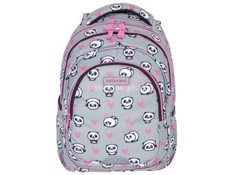 ASTRABAG Ranac đački anatomski 3zipa AB330 Panda Astrabag 502024010 sivi