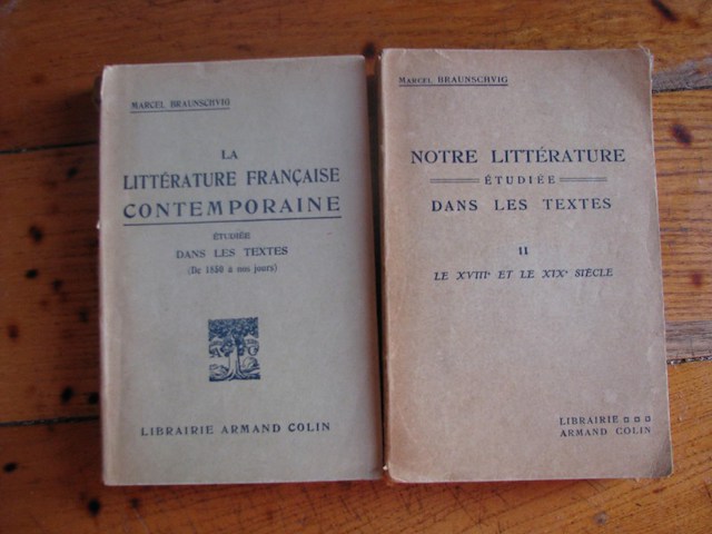 MARCEL BRAUNSCHVIG-NOTRE LITTERATURE LA LITTERATURE FRA