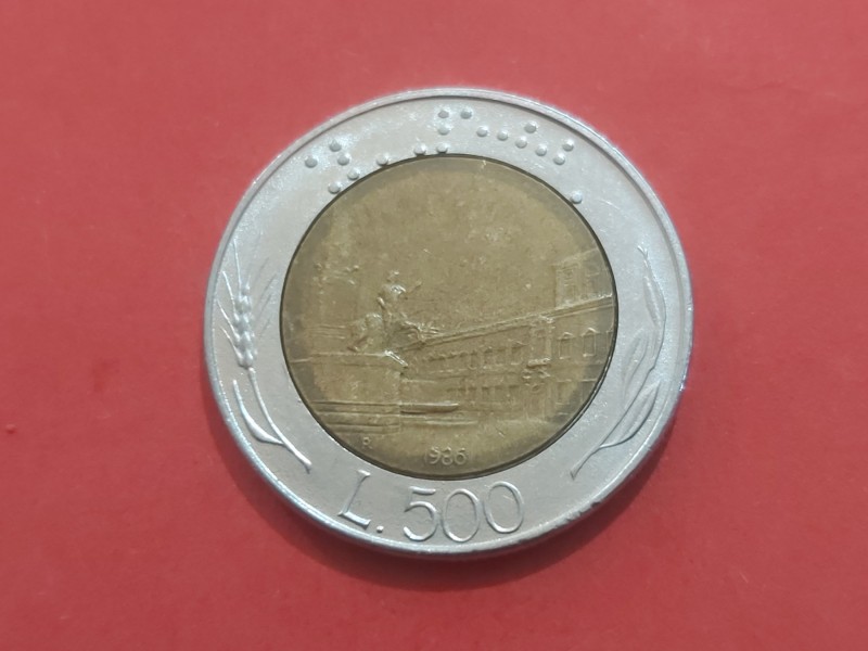 Italija - 500 lira 1986 god