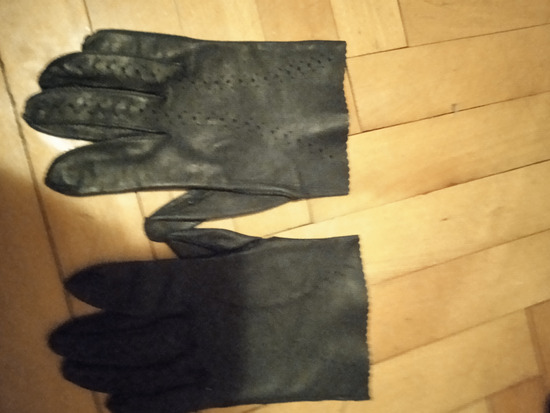 Kozne crne rukavice