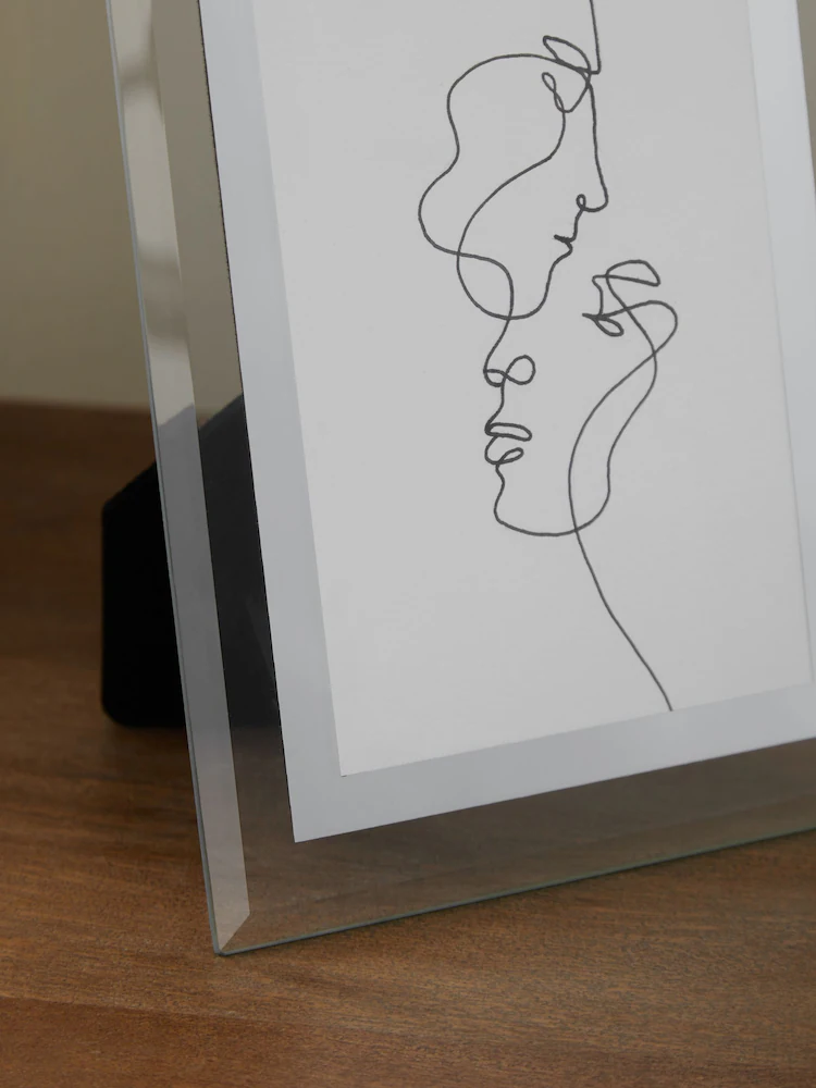 Silver Smoke Glass Photo Frame