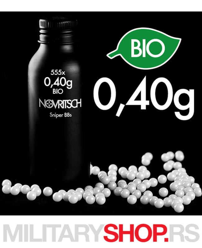 Snajper BIO kuglice Novritsch 0.40 gr 555 kom