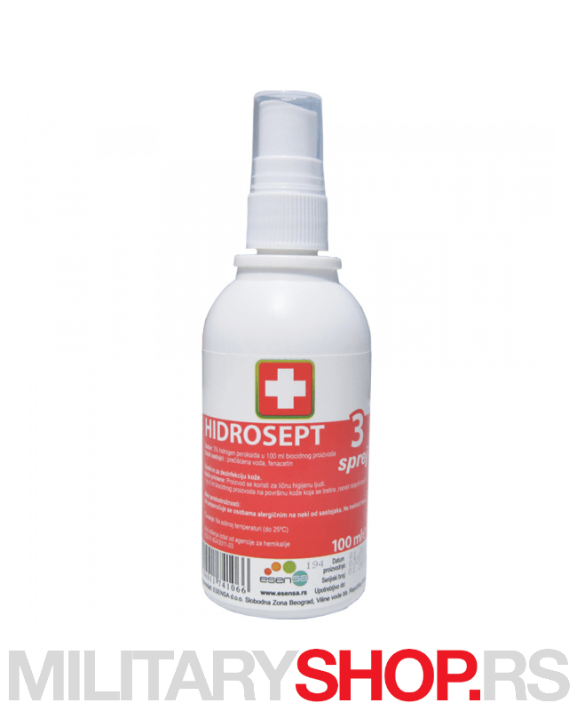 Dezinfekcijski sprej Hidrosept 3% 100ml