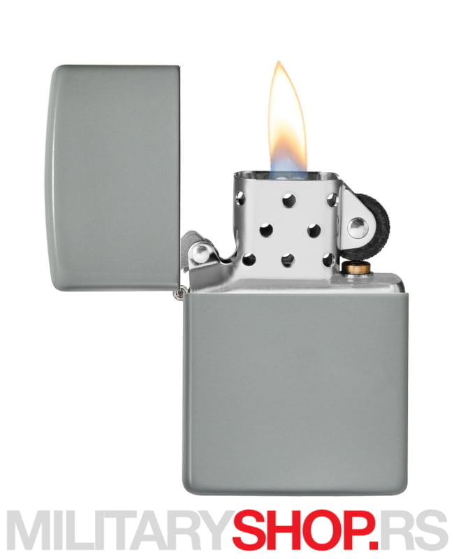 Flat Sivi Zippo Upaljač 49452 Grey