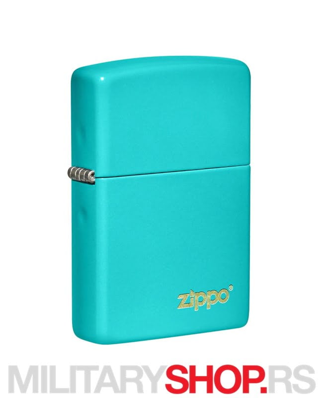 Zippo Upaljač Flat Turquoise Zippo Logo