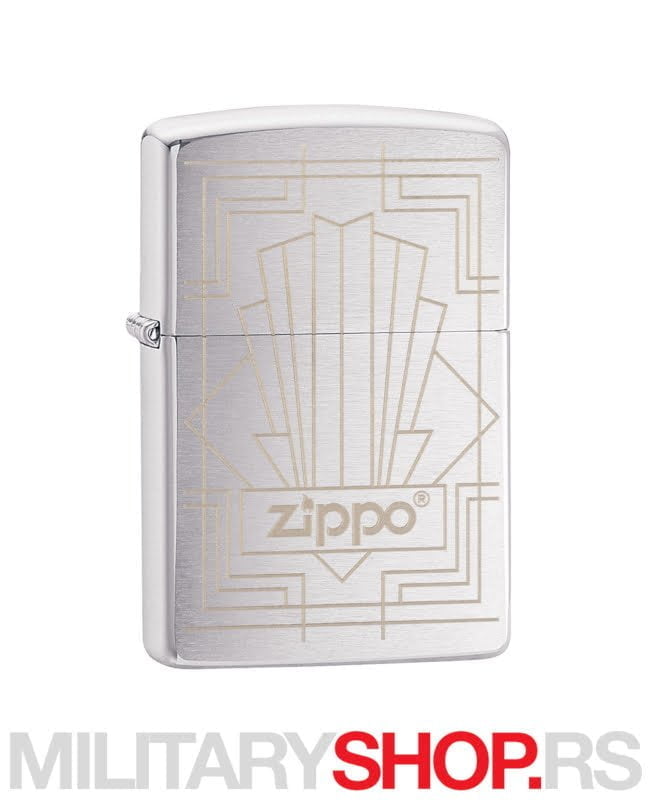 Zippo brushed chrome laserski graviran 49206