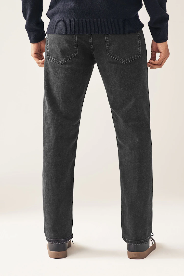 Black Straight Fit Classic Stretch Jeans