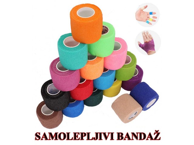 Samolepljiva bandaž traka 2,5cm,5 cm,7,5cm,10cm x 4,8 m