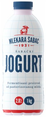 JOGURT MLEKARA SABAC 2,8%MM 1KG PET
JOGURT MLEKARA SABAC 2,8%MM 1KG PET