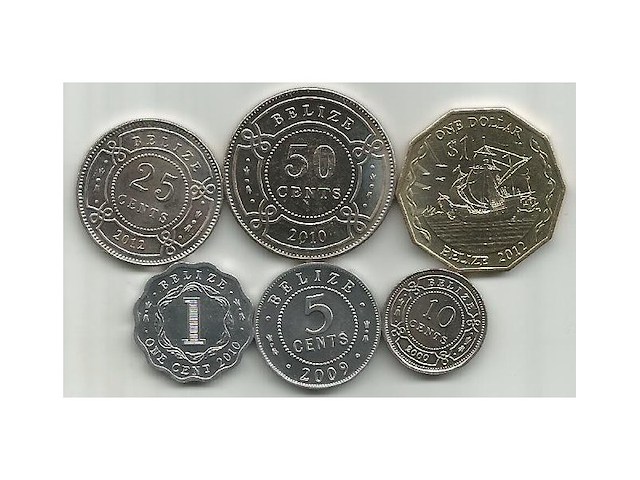 Belize 2000/2012. UNC set kovanica