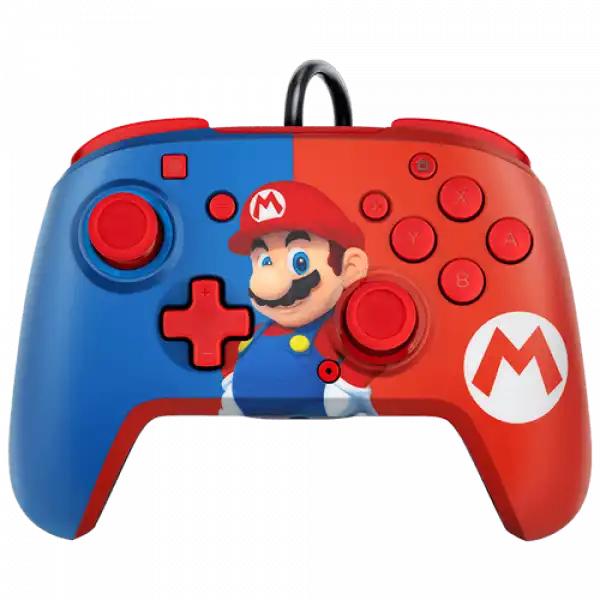 PDP Gamepad Nintendo Switch Faceoff Deluxe Controller + Audio Mario