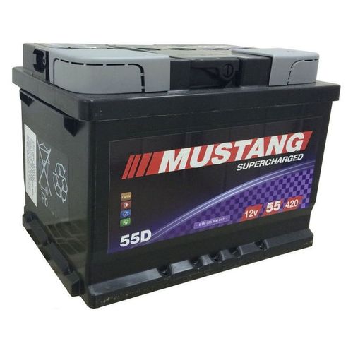 Akumulator MUSTANG Supercharged 12 V 55 Ah +D