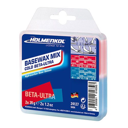 VOSAK ZA SKIJE HOLMENKOL COLD BETA-ULTRA blue-red 2x35 g