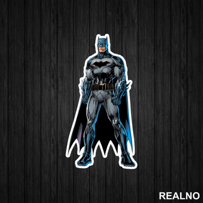 STANDING WITH CLOSED FISTS - BATMAN - NALEPNICA