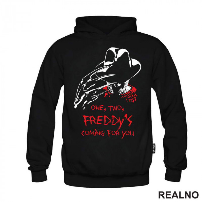 ONE, TWO, FREDDY'S COMING FOR YOU - WHITE AND RED - FILMOVI - DUKS