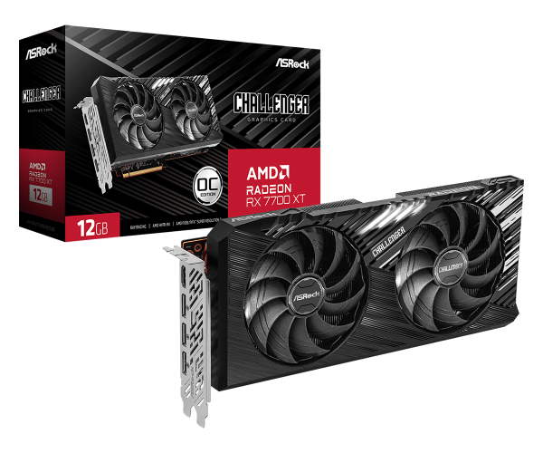 SVGA Asrock Radeon RX 7700 XT Challenger 12G GDDR6 OC, RX7700XT CL 12GO