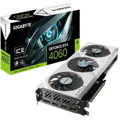 GIGABYTE nVidia GeForce RTX 4060 8GB 128bit GV-N4060EAGLEOC ICE-8GD