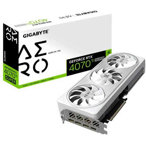 GIGABYTE nVidia GeForce RTX 4070 Ti SUPER 16GB 256bit GV-N407TSAERO OC-16GD