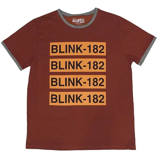 Blink182 – Logo Repeat Ringer – Uni – RED – TS:1XL