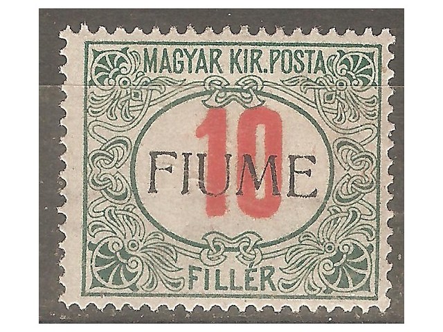 1918 - FIUME Porto 10 fil. MH