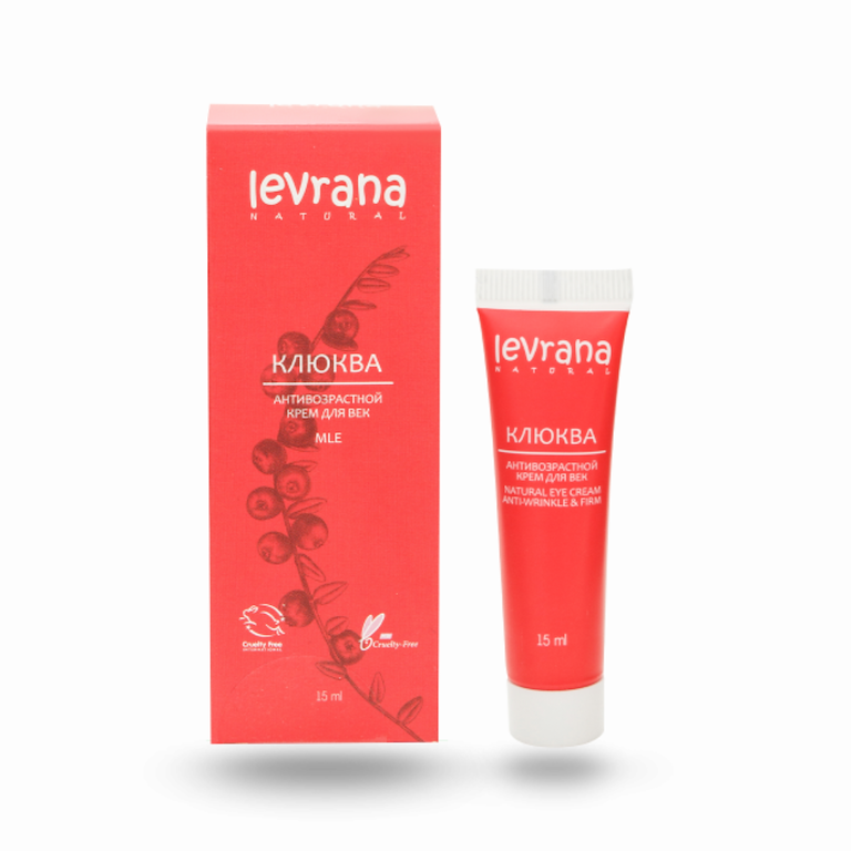 LEVRANA anti-age krema za predeo oko očiju BRUSNICA 15 ml