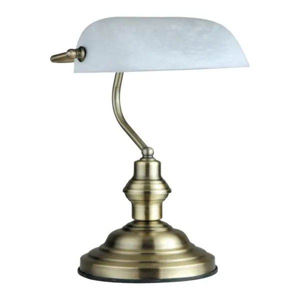 ESTO Stona lampa Antique bela 1xE27 60w