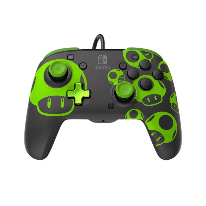 Gamepad PDP Nintendo Switch Wired Controller Rematch - 1UP Glow in the Dark