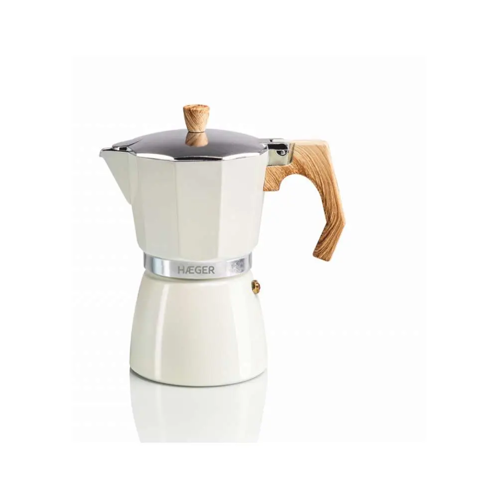 HAEGER CP-06A.010A Džezva za espresso kafu, 6 šoljica, 300ML, bež