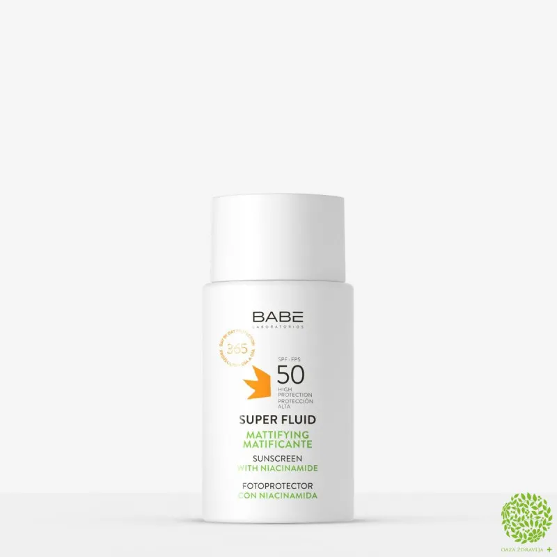 BABE SUN FACIAL MATTIFYING SUPER FLUID SPF50 50ML