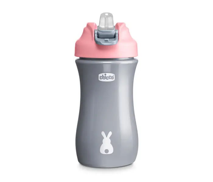 Chicco Čaša sa mekanim piskom, 350ml, 24m+, Roze