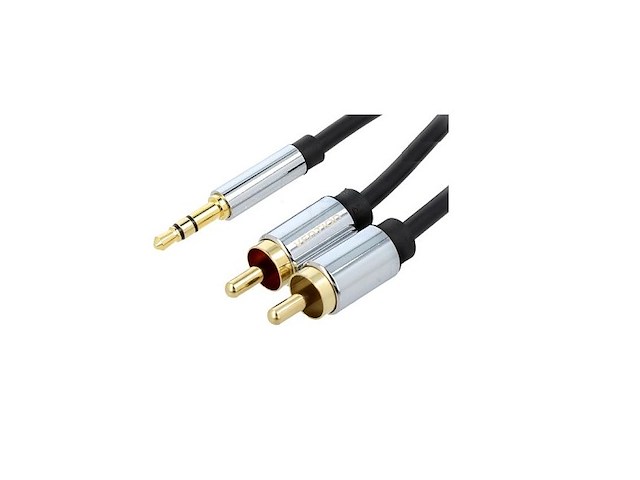 Kabl 3.5mm ST M-2xRCA M gold 0.5m