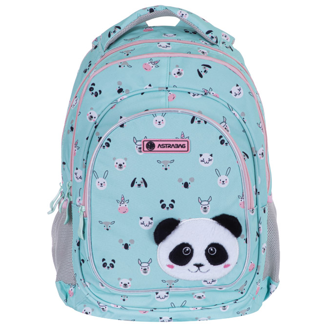 Ranac đački anatomski 3zipa AB330 Teddy Panda 24.Astrabag 502023069 tirkizni