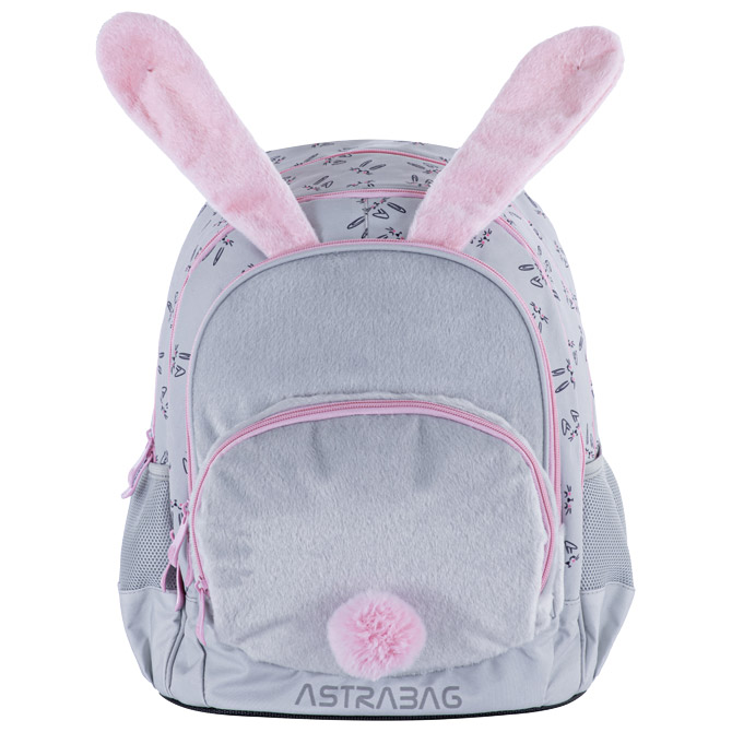 Ranac đački anatomski 3zipa 1džep AB340 Honeybunny 24.Astrabag 502023076 sivo-roze