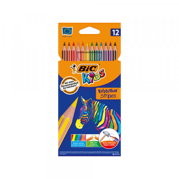 Drvene bojice BIC Evolution Stripes 1/12