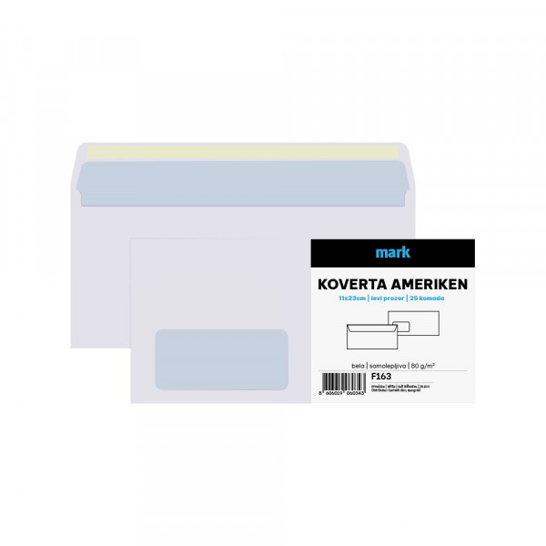 Koverta ameriken MARK LP 11x23cm 25 kom