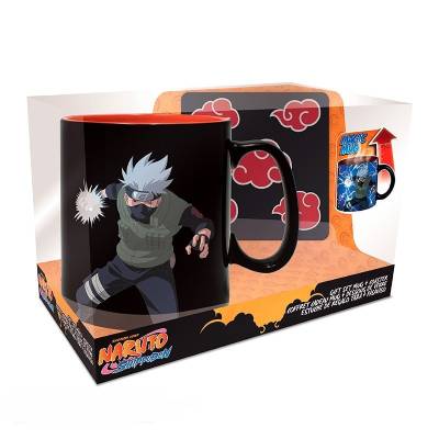 Poklon set - Šolja i podmetač, Naruto Shippuden, Akatsuki, heat